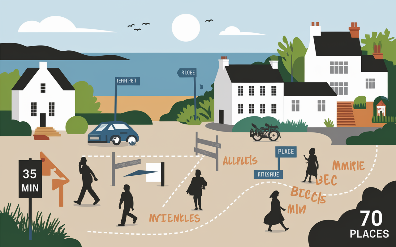 Beg-Meil entre plages, bourg animé et carte utile