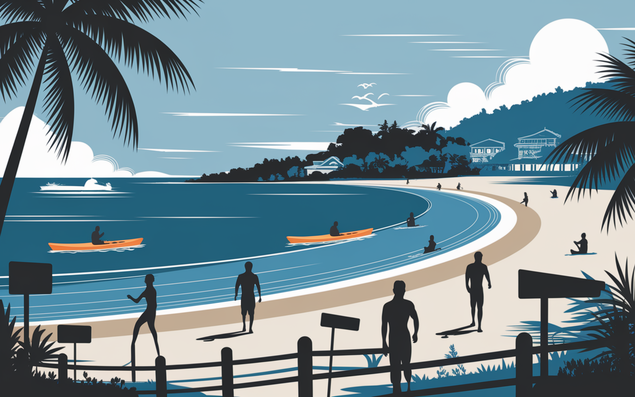Beg-Meil entre plages, bourg animé et carte utile